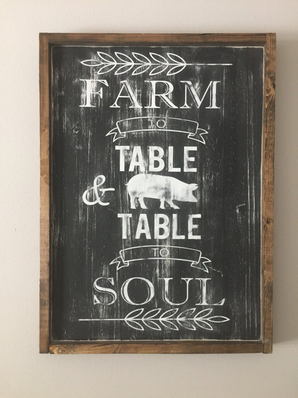 Farm to Table Wood Sign - Etsy