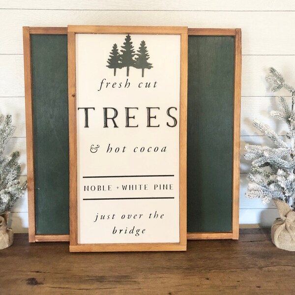 Fresh Cut Christmas Tree Sign - Etsy