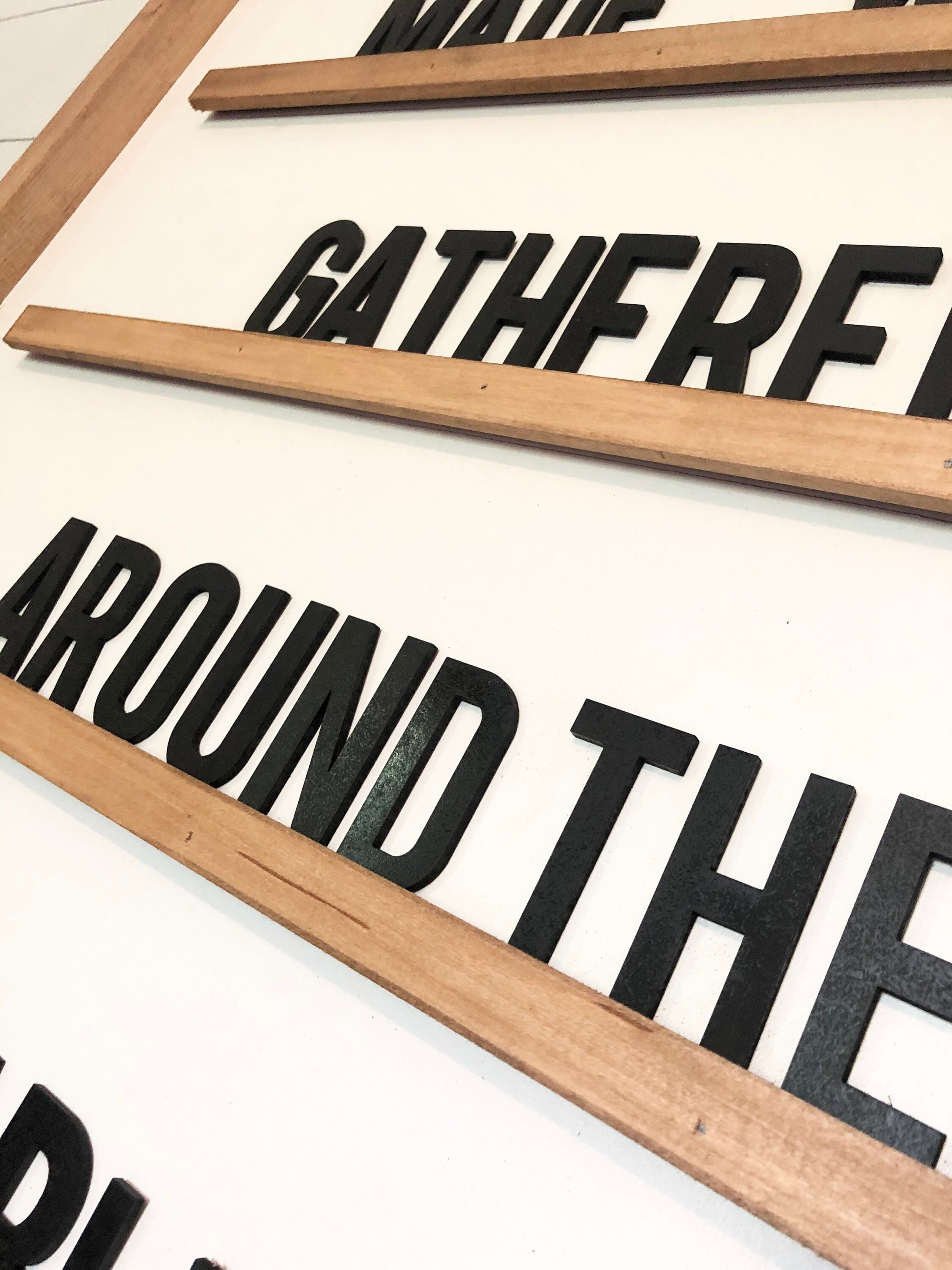 Letter Board Wood Sign Set3d Woodlarge - Etsy