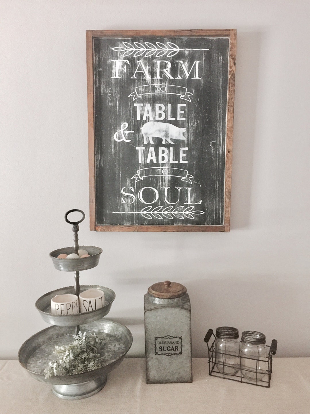 Farm to Table | Wood Sign - Etsy