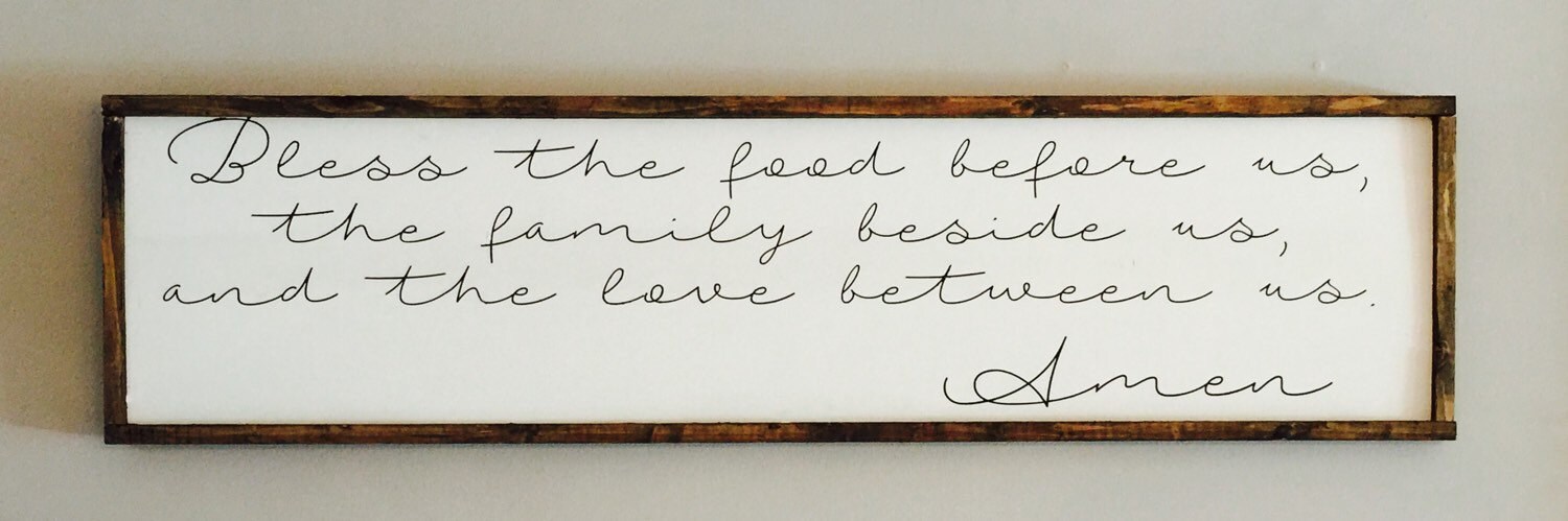 Bless The FoodWood Sign | Etsy