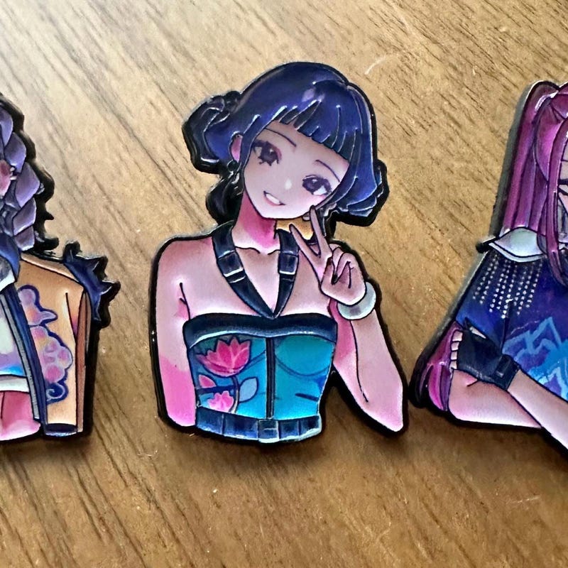 Kpop Demon Hunters Flower Pins - Etsy New Zealand