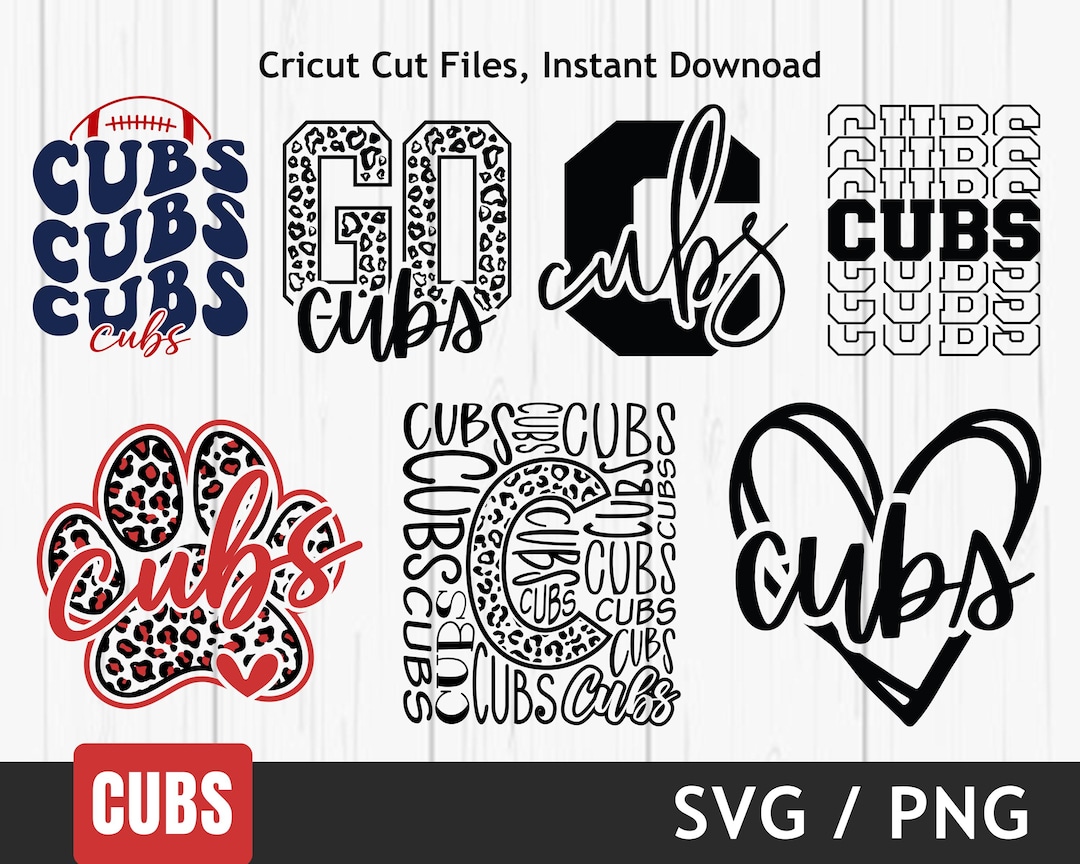 Cubs Bundle Svg, Cubs Bundle Png, Team Mascot Design, Cricut Cut Files ...