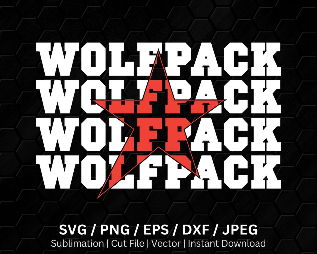 Wolfpack PNG, Wolfpack SVG Download, Editable Color, Wolfpack Mascot ...