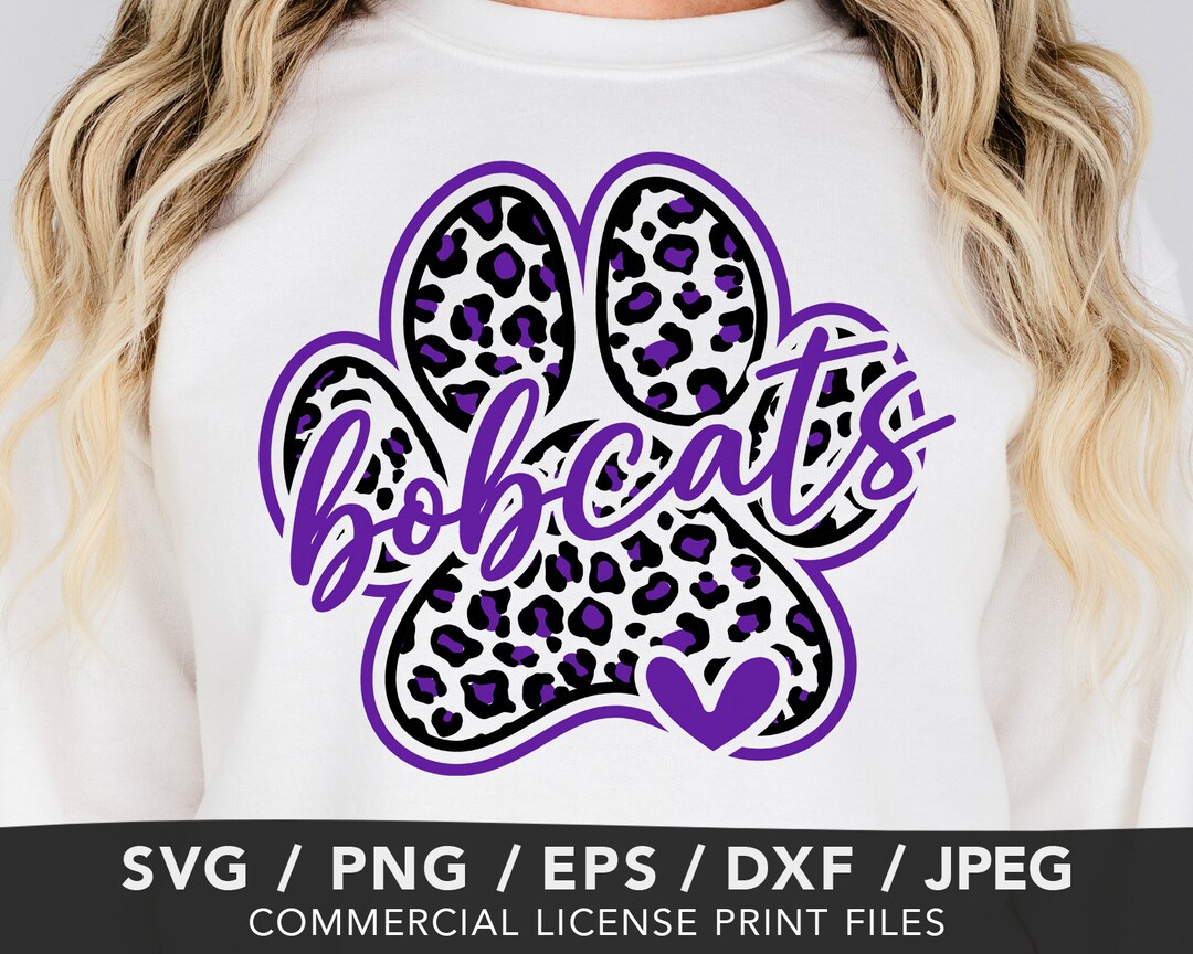Bobcats Paw Png, Bobcats Paw Svg, Bobcats Football Svg, Bobcats Digital ...