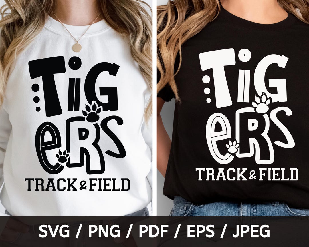Track and Field Svg Png, Tigers Track Svg, Tigers Typography, Track ...