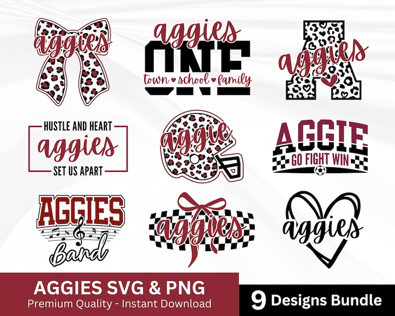 Aggies Svg Bundles, Aggies Png Bundle Set, School Spirit, Aggie Shirts ...