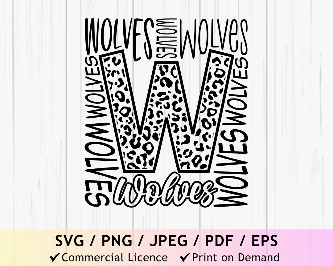 Wolves Svg, Wolves Png, Printable Files, Wolves High School Team ...