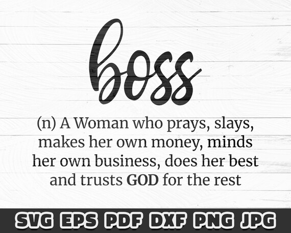 Boss Definition SVG Motivational Svg Cut File Entrepreneur | Etsy