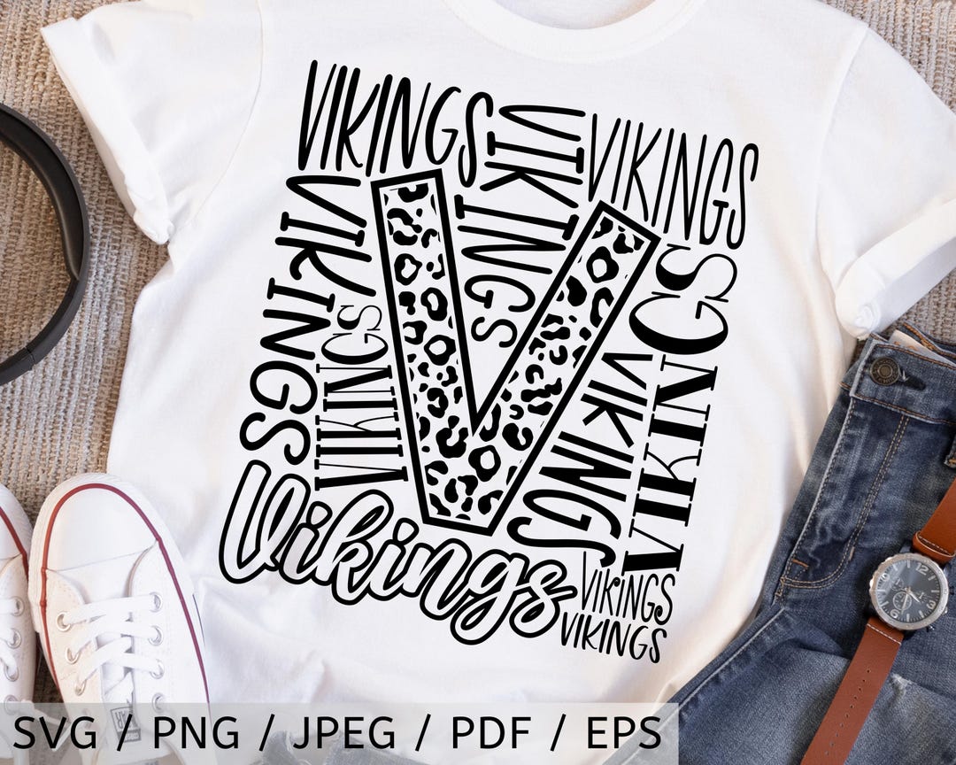 Vikings Svg Sports, Vikings Png Files, Team Spirit Mascot, Vikings Svg ...