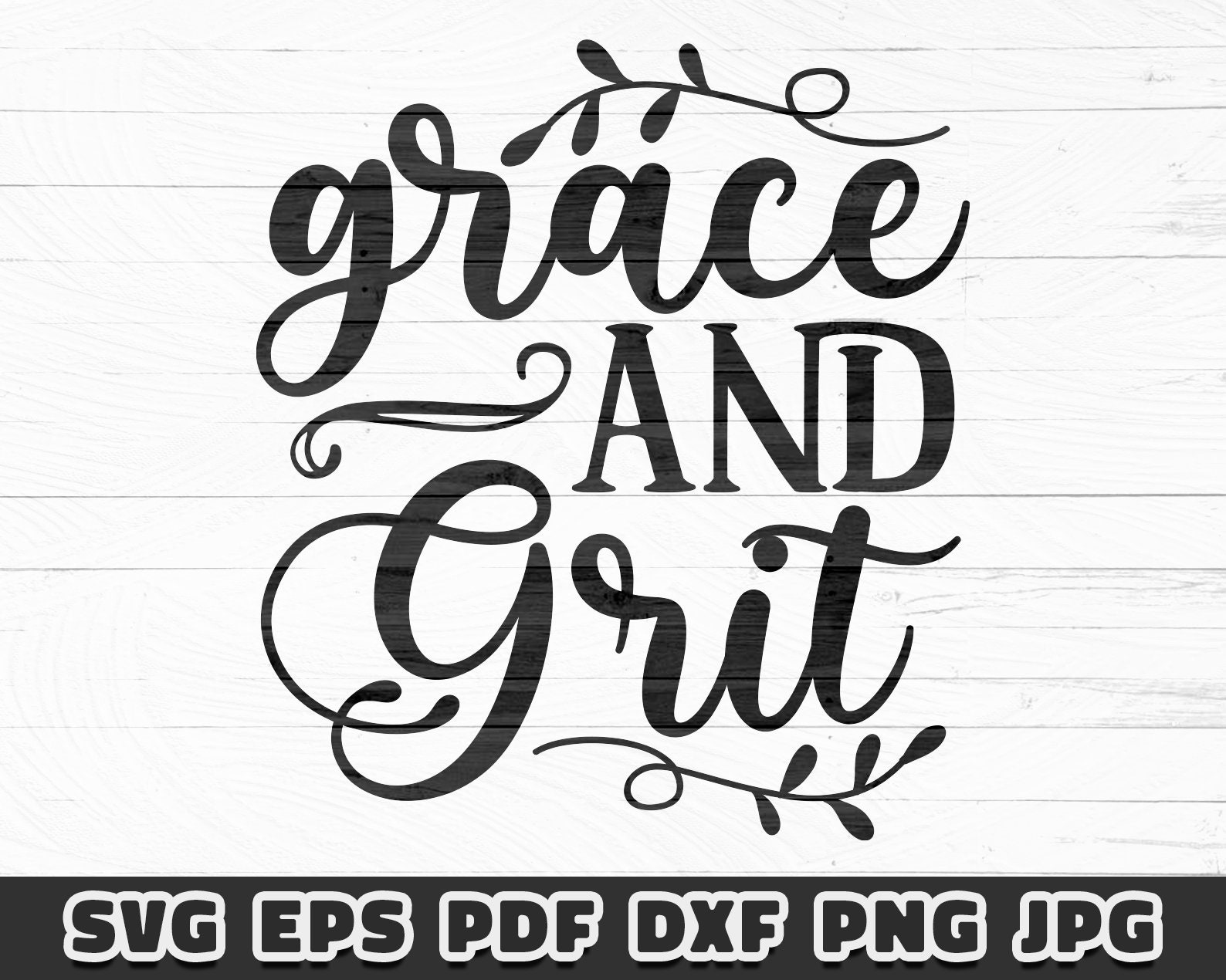 Grace and Grit Svg Files for Cricut and Silhouette Christian | Etsy