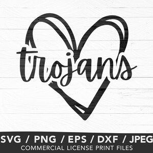 Trojans Svg Png School Spirit - Etsy
