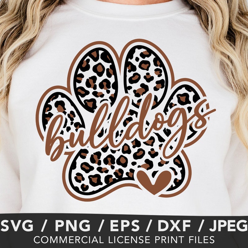 Bulldog Paw Print - Etsy