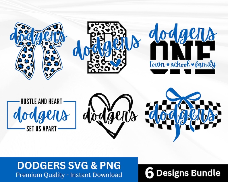 Dodgers Svg Bundles, Dodgers Png Bundle Set, School Spirit, Dodgers ...
