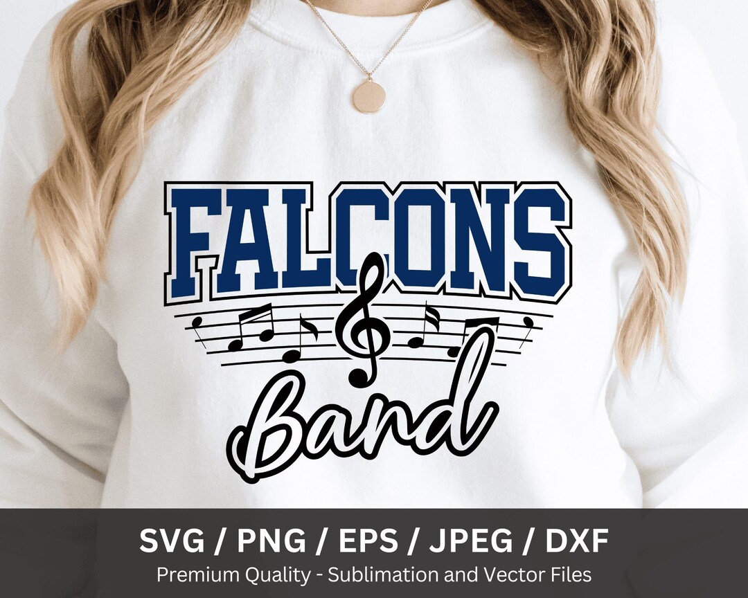 Falcons Band Png, Marching Band Mom Shirts Svg, Treble Clef Music Notes ...