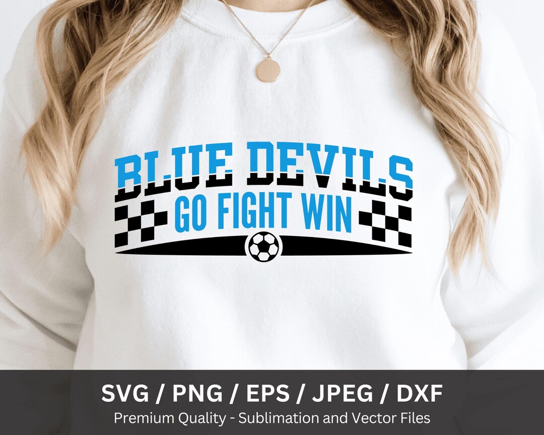 Blue Devils Mascot SVG, Go Fight Win, Pep Rally Design (digital ...