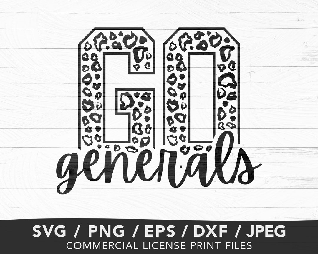 Go Generals Svg, Instant Download, Generals Mascot, Go Generals Png ...