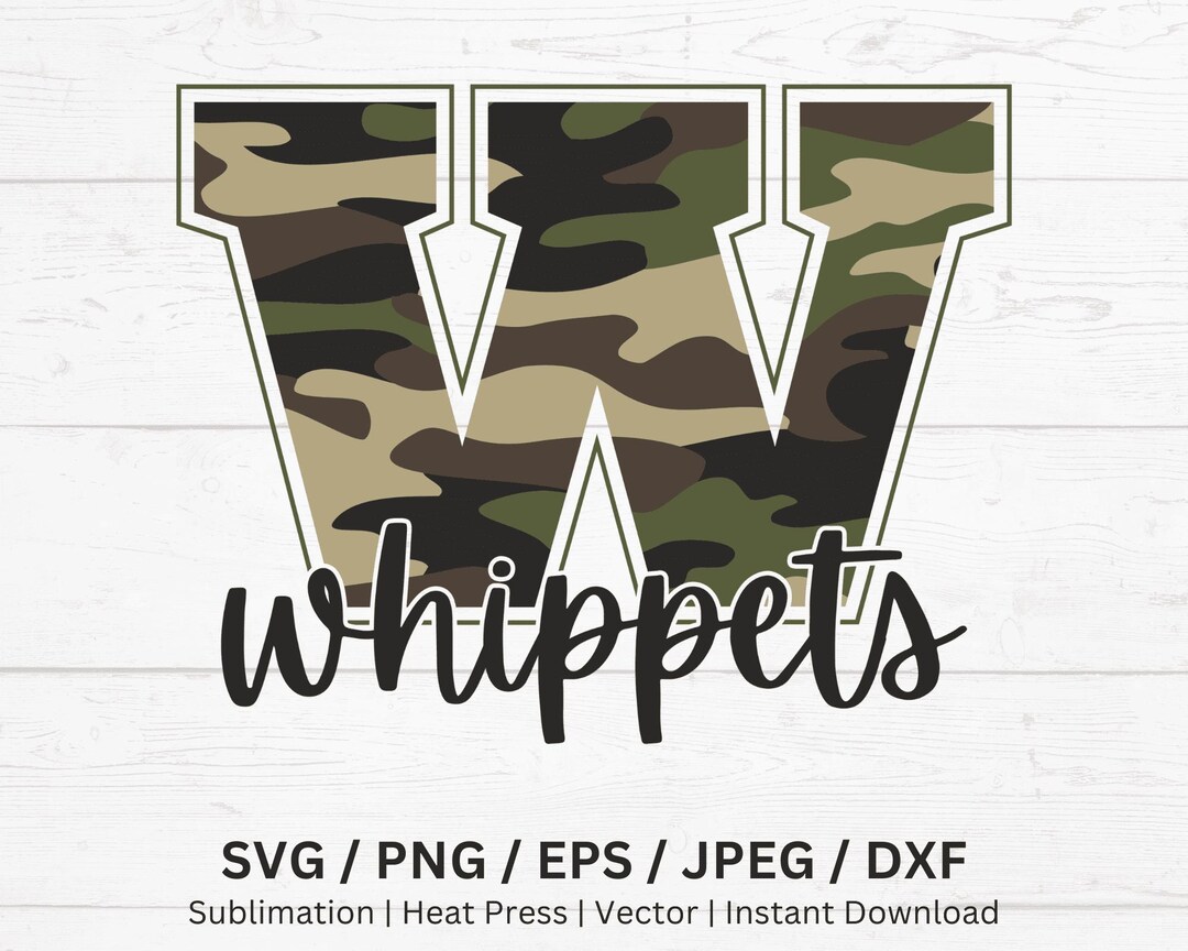 Camo Whippets Mascot Png, Whippets Camo Png, Camouflage Designs ...