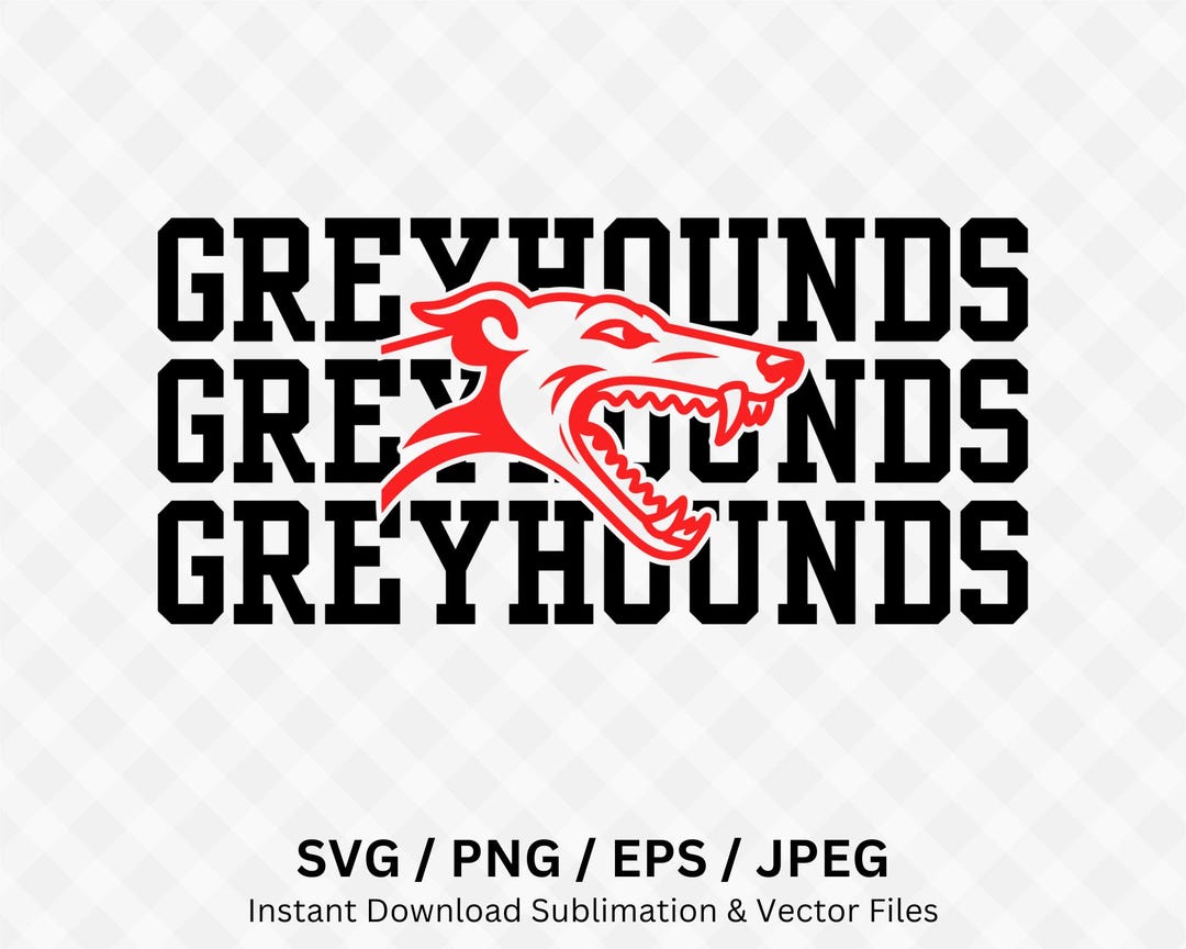 Greyhound Face SVG PNG, Stacked Greyhound Png, Sports Clipart ...