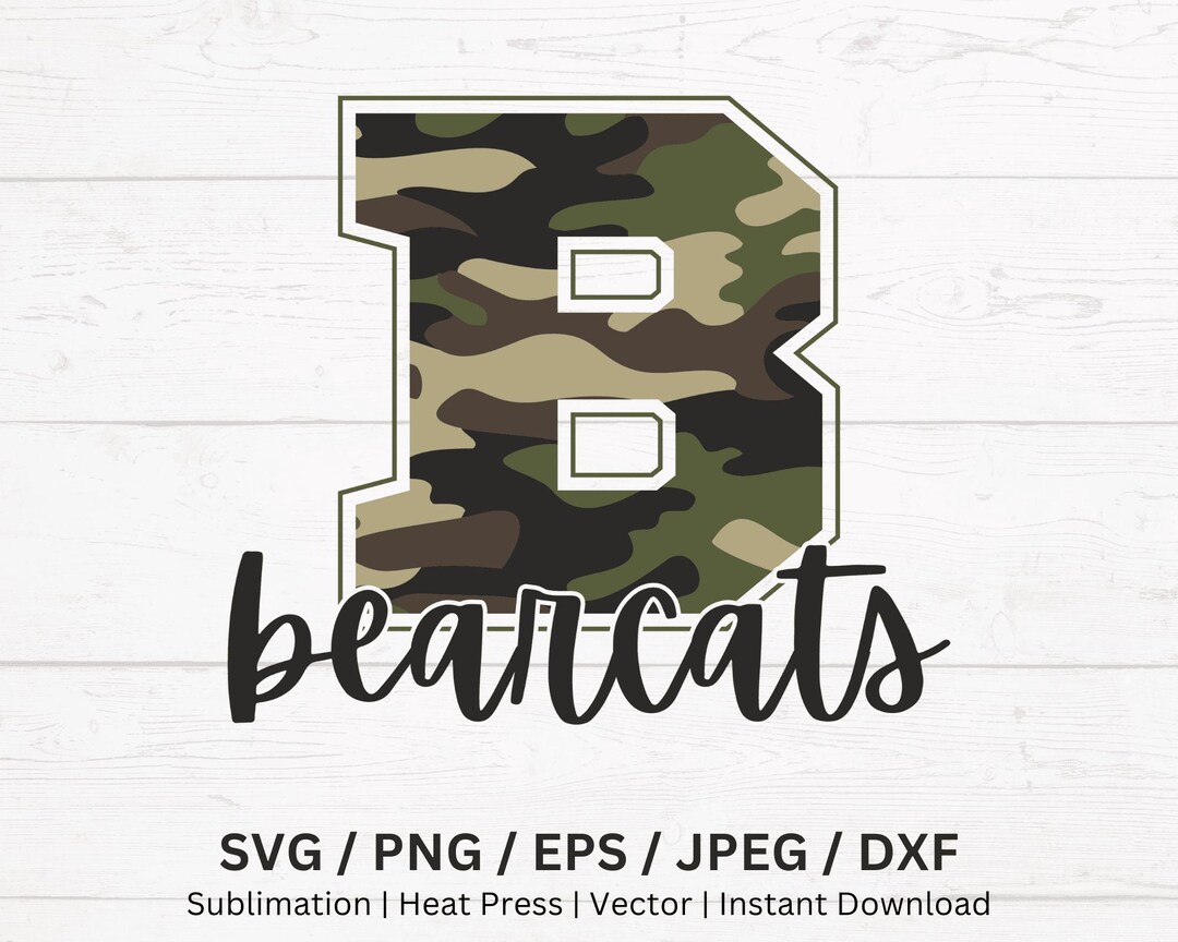 Bearcats Camo Mascot PNG, Team Design (digital Files) - Etsy