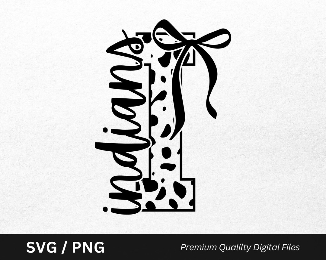 Indians Dalmation Png, Preppy Indians Svg, Indians Bow Png, Dalmatian ...