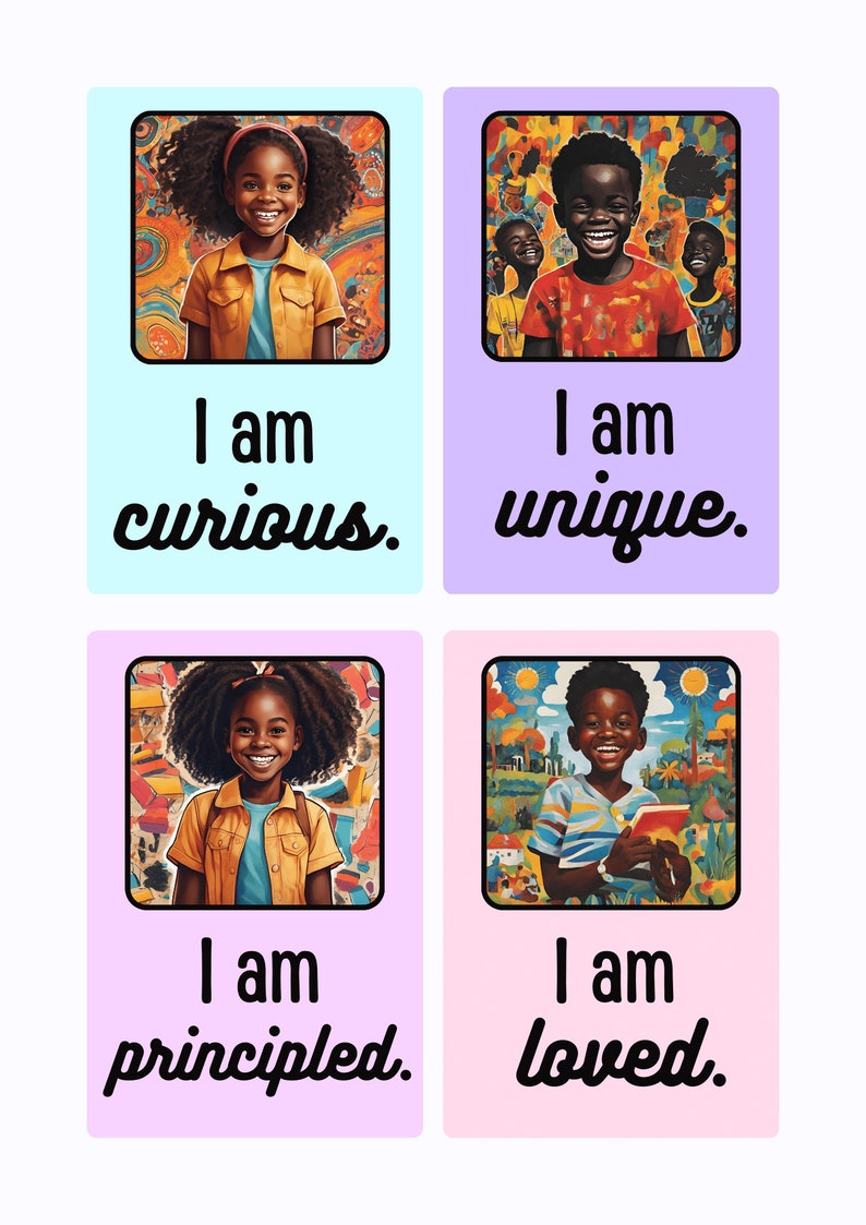 Positive Affirmation Cards (african American) - Etsy