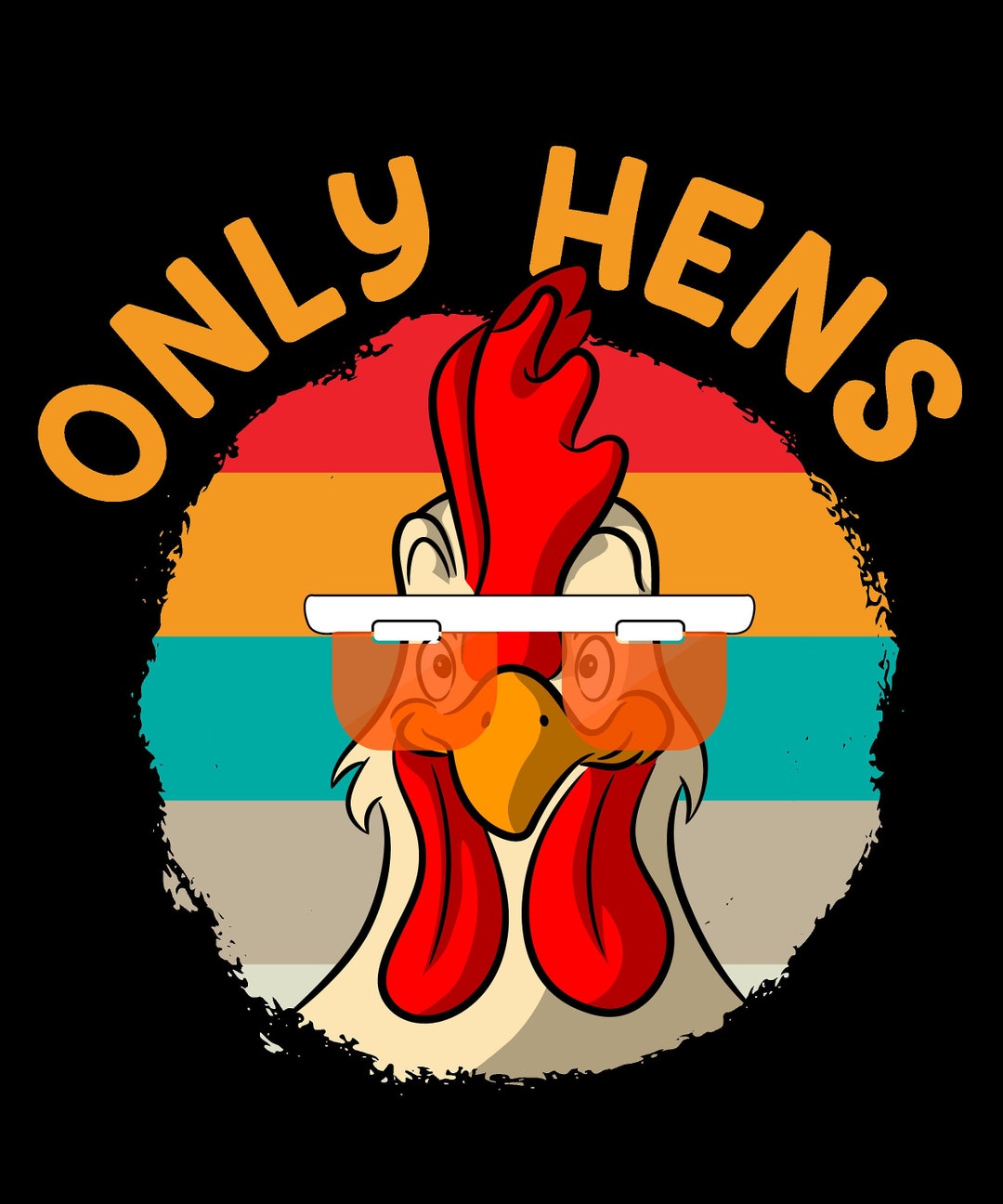 Men's and Ladies ONLY HENS T-shirt Farm Shirt Funny Chicken Shirt Farm ...