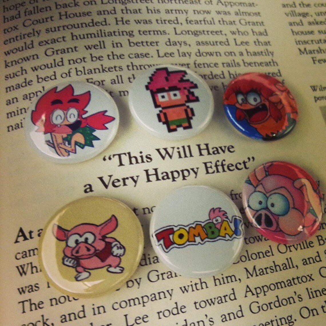 6 One Inch Tomba Buttonpins - Etsy