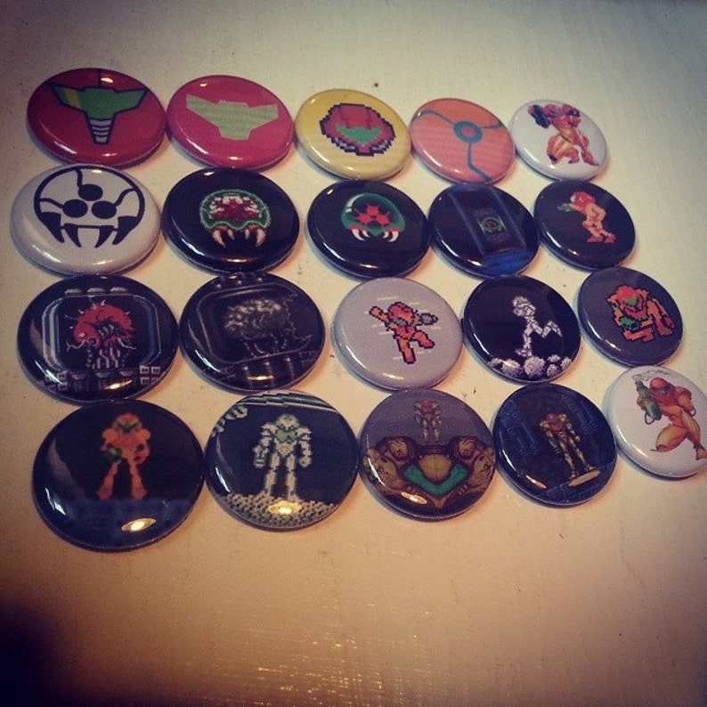20 Inch Super Metroid Button Pins - Etsy