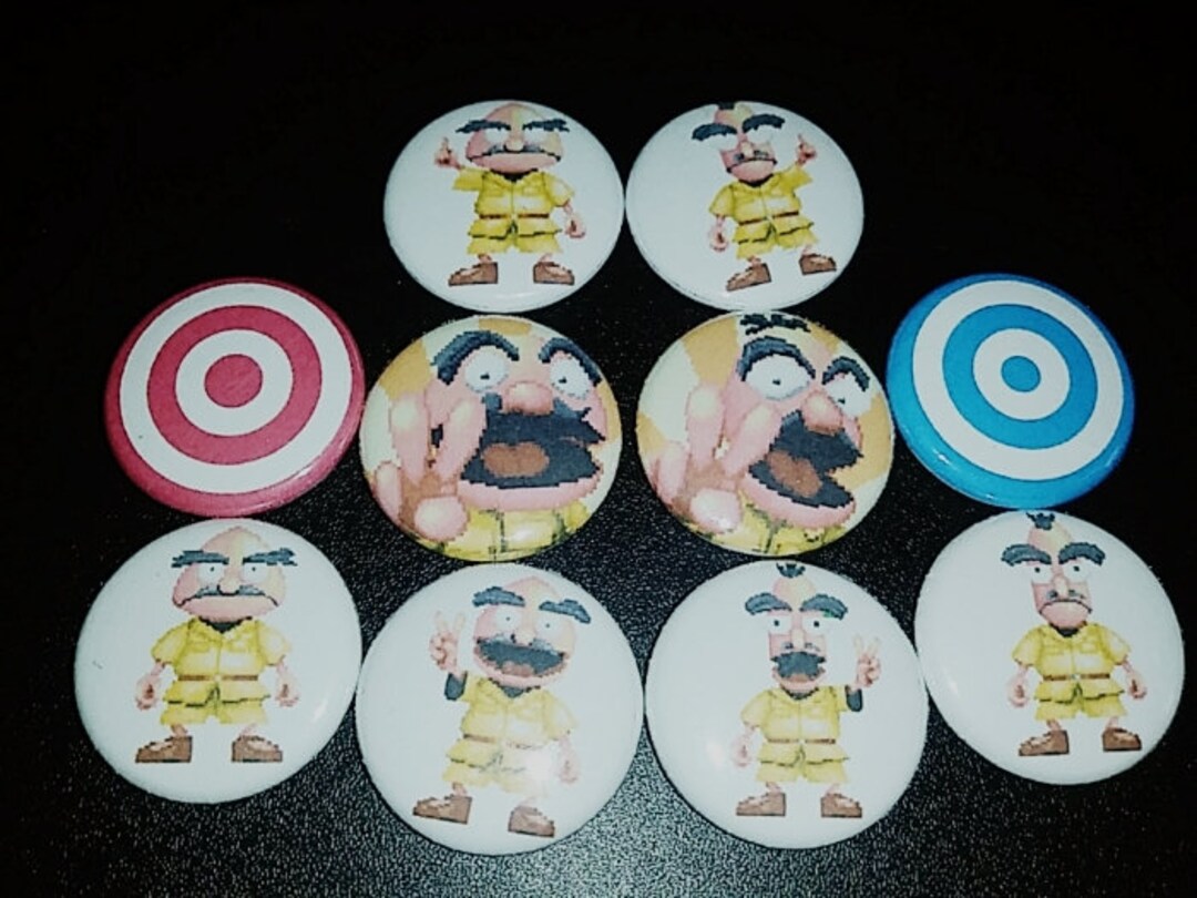 10 One-inch Point Blank Button Pins - Etsy