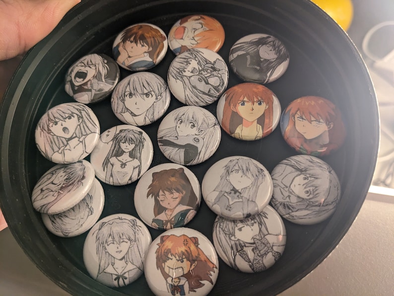 20 One-inch Asuka Button Pins - Etsy