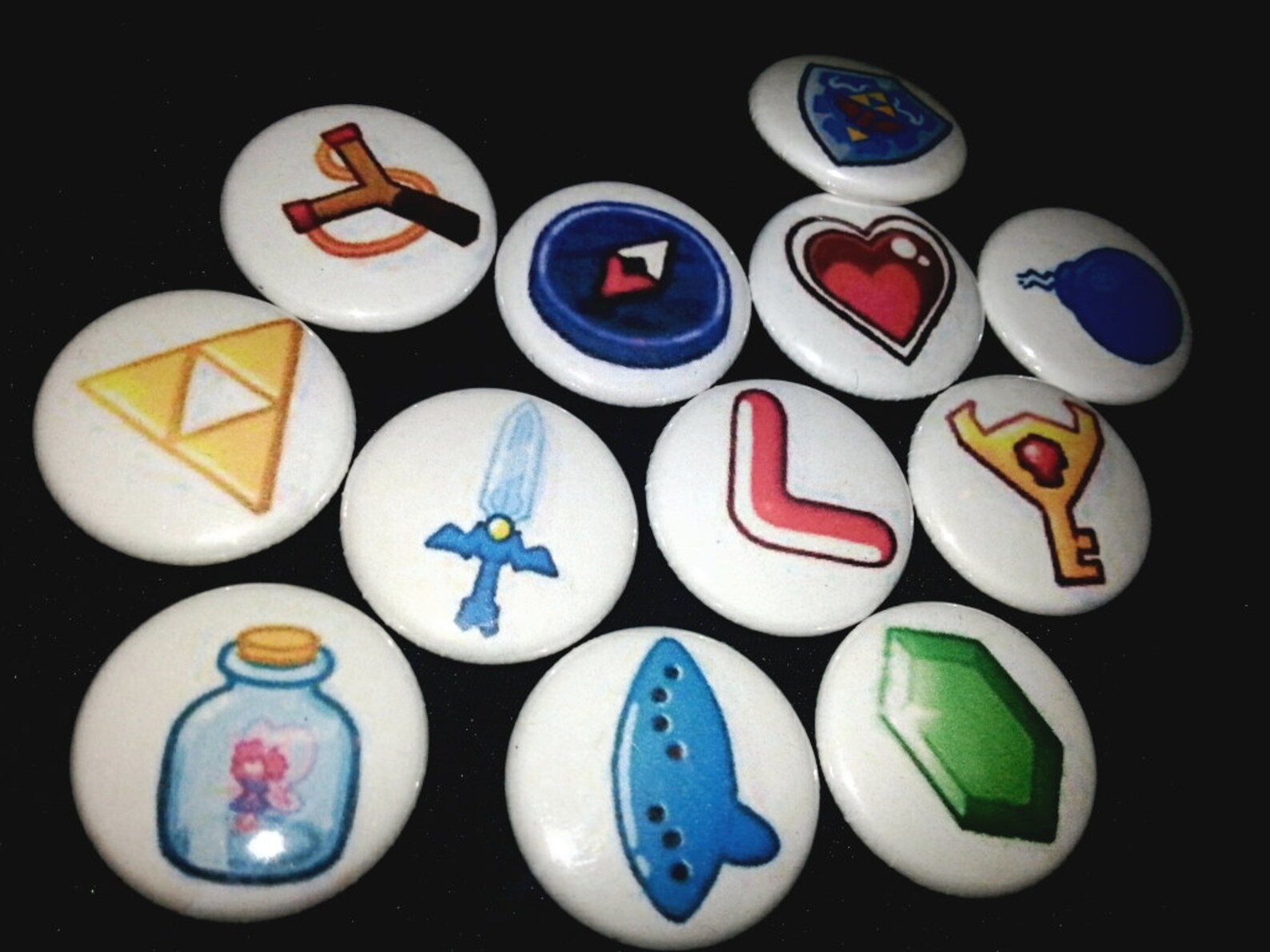 12 One-inch Legend of Zelda Item Buttons - Etsy