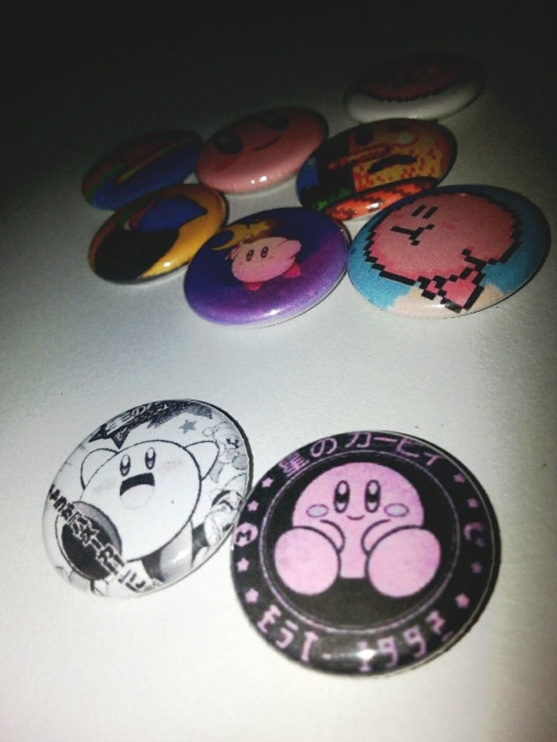 9 One-inch Kirby Button Pins - Etsy