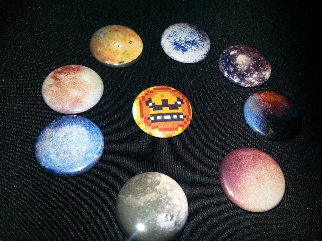 9 One-inch Planets Button Pins - Etsy