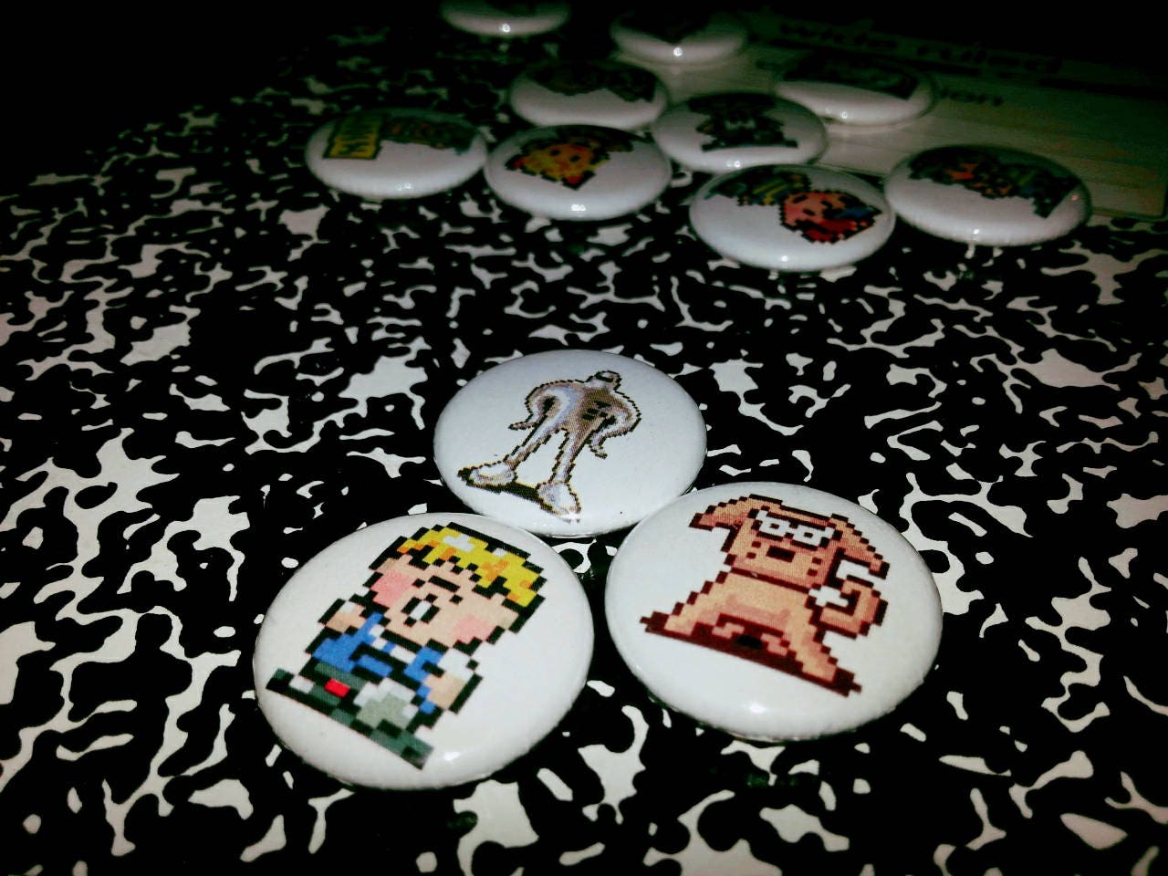 12 One-inch Earthbound Buttons Pins - Etsy