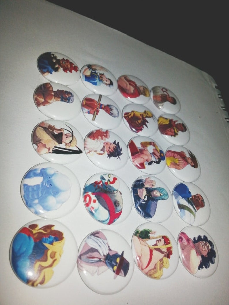 20 One Inch Street Fighter 3 Third Strike Button Pins - Etsy