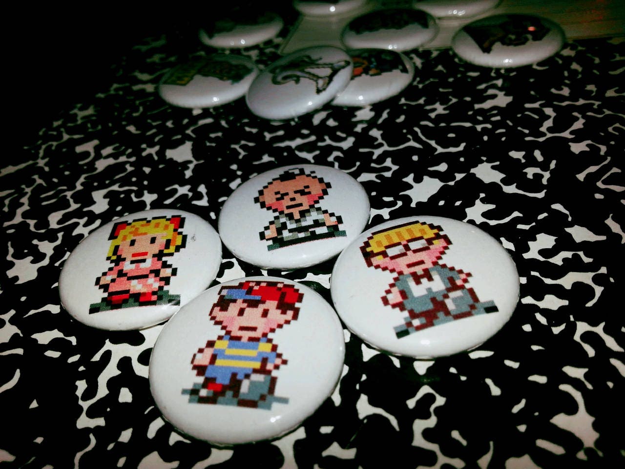 12 One-inch Earthbound Buttons Pins - Etsy