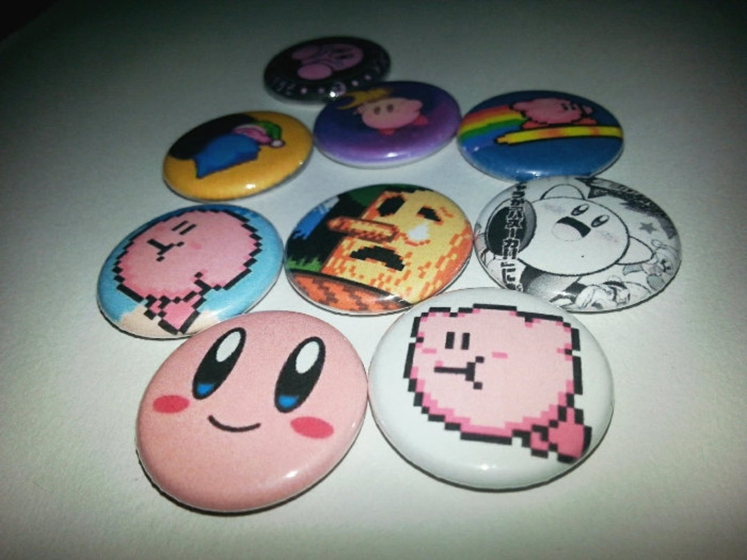 9 One-inch Kirby Button Pins - Etsy