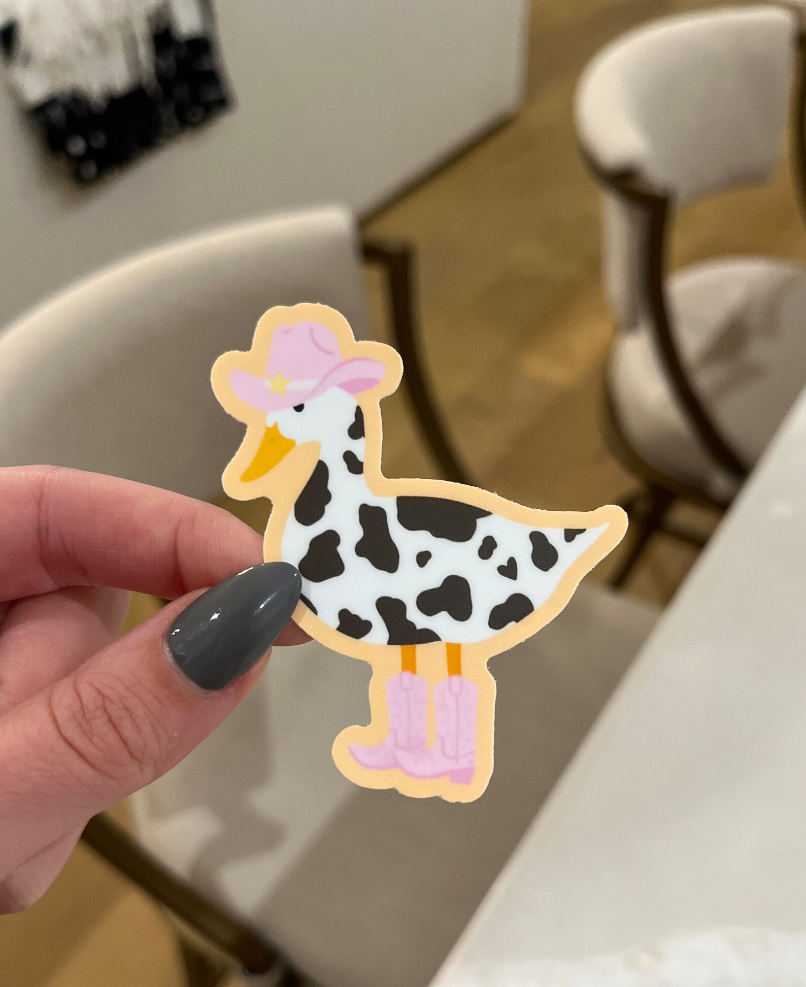 Pink Cowgirl Duck Sticker - Etsy