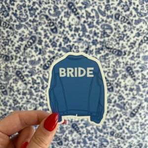 Bride Denim Jacket Vinyl Sticker - Etsy