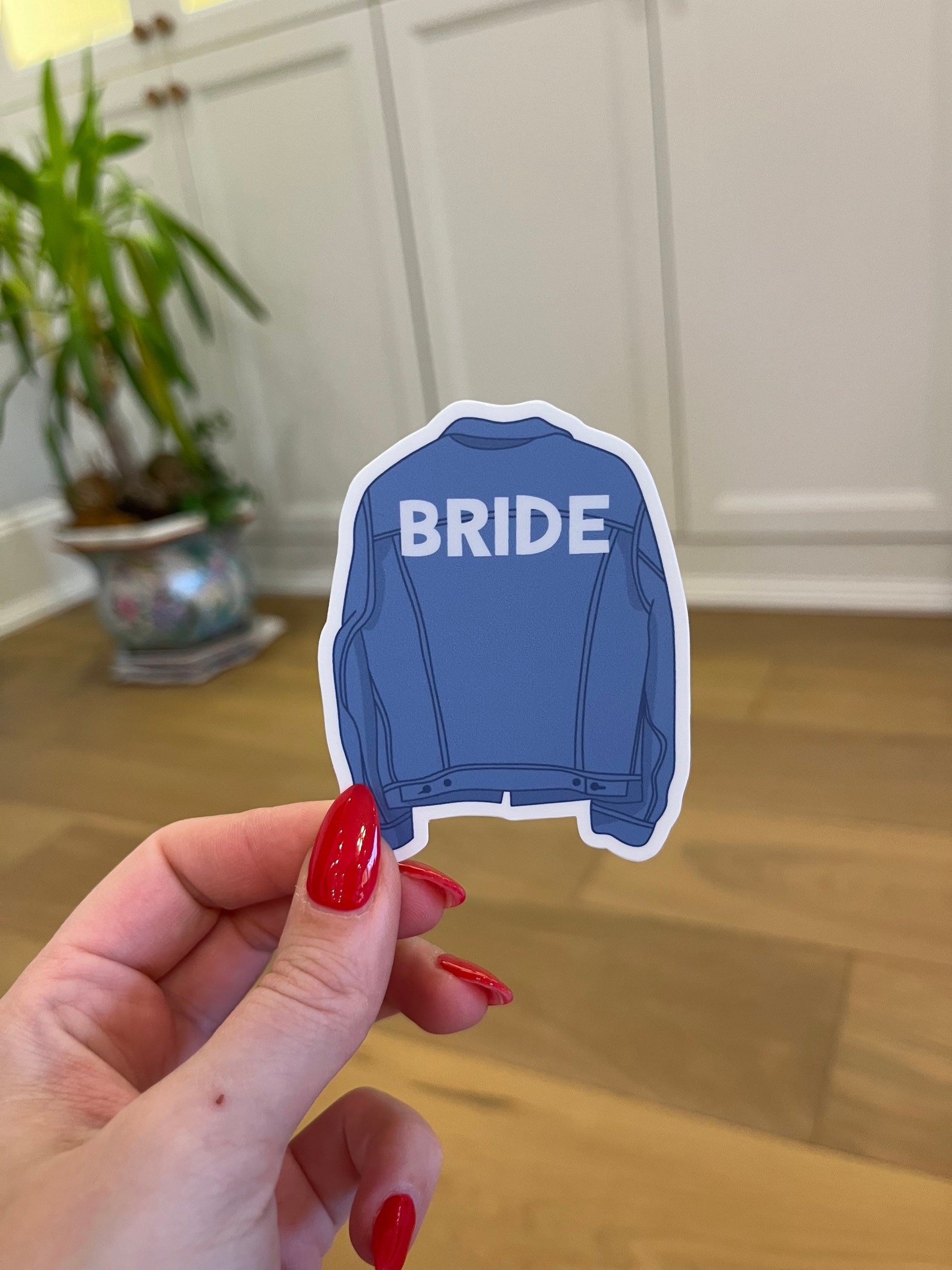 Bride Denim Jacket Vinyl Sticker - Etsy