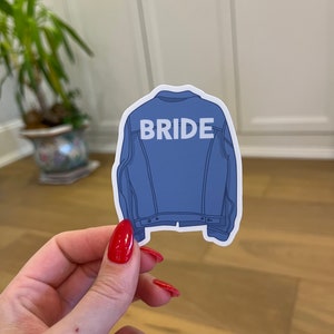 Bride Denim Jacket Vinyl Sticker - Etsy
