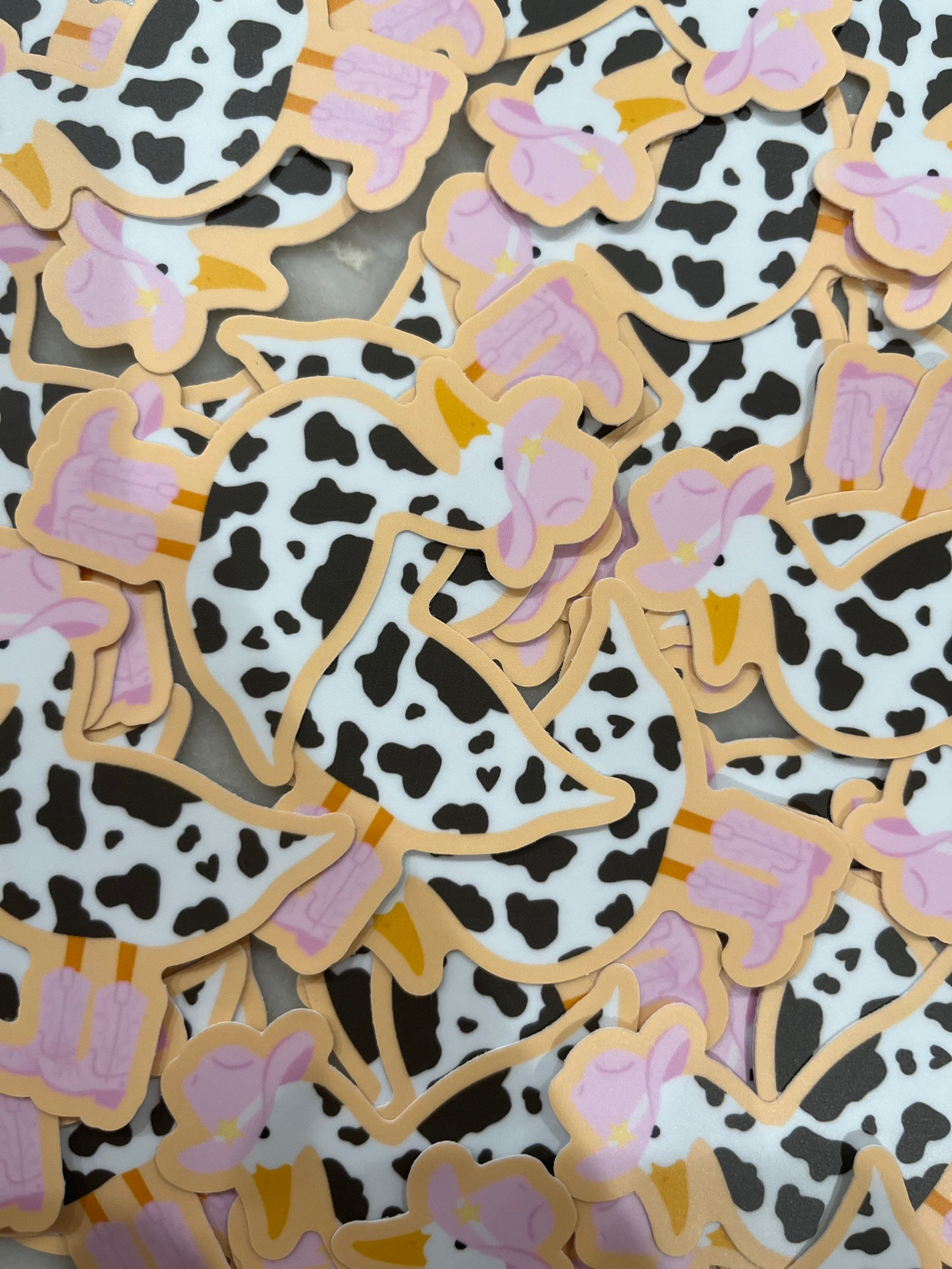 Pink Cowgirl Duck Sticker - Etsy