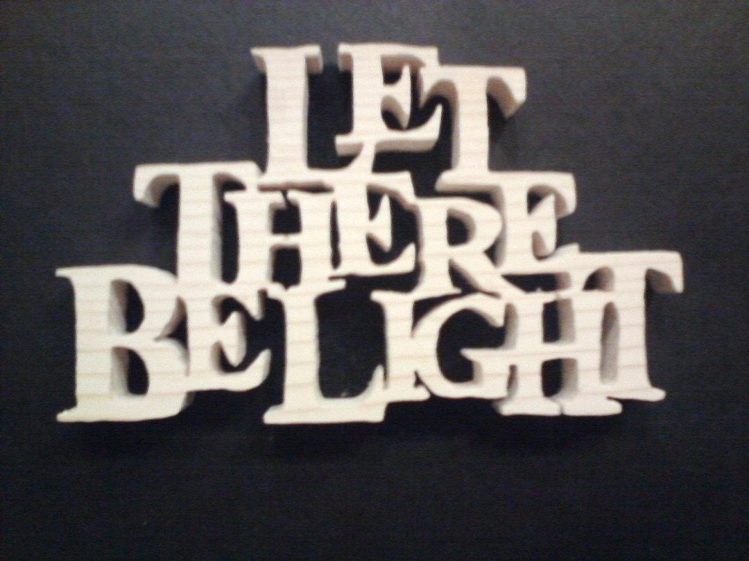 Saying/ Phrase, Let There Be Light Sign, Wall Hanging, Put on Shelf ...