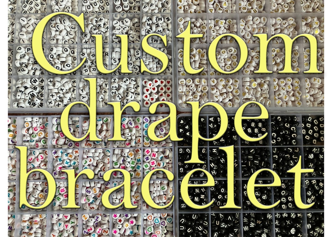 Custom Double Line Drape Letter Bracelets singles You Choose What It ...