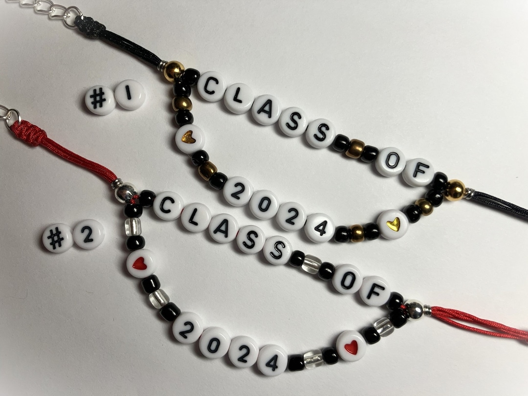 Class Bracelet - Double Line Drape - Letter Bracelets (singles) - Etsy