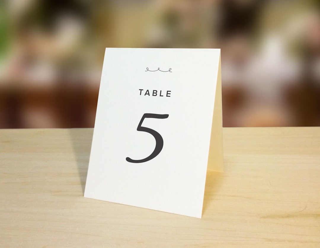 Table Number Tent Card Printable Download for Weddings, 1-30 - Etsy