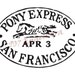 Vintage Pony Express Postmark San Francisco Illustration Digital Image ...