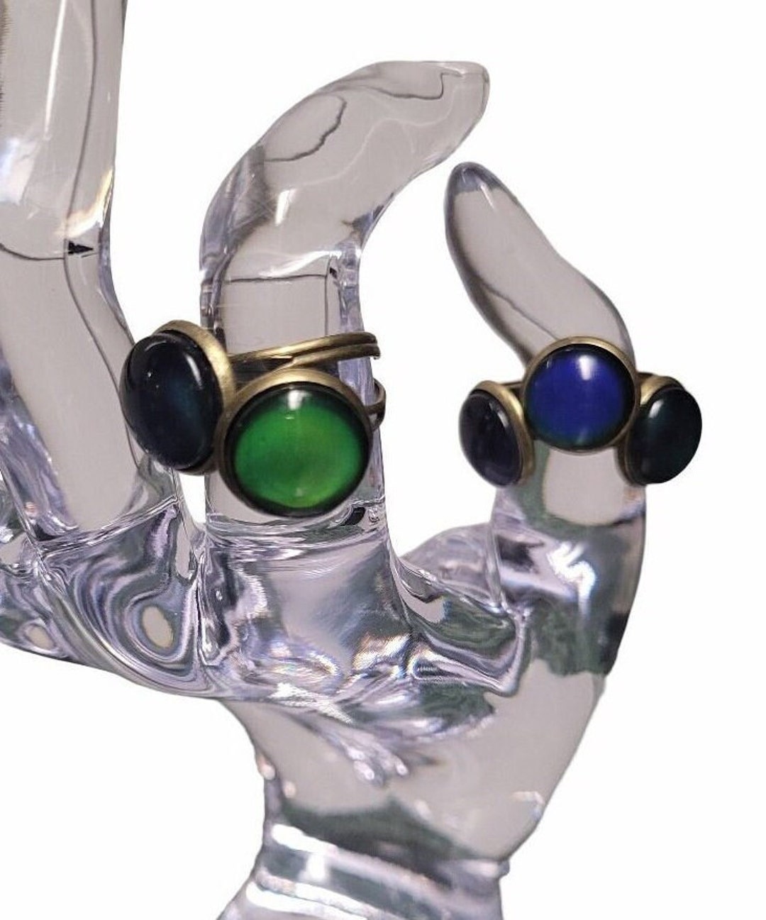Multi-color Mood Rings and Sensor Crystal Rings - Etsy