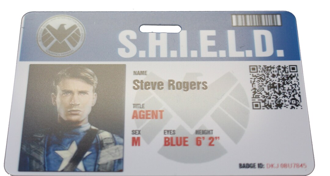 SHIELD Agent Steve Rogers Captain America Prop ID Badge - Etsy
